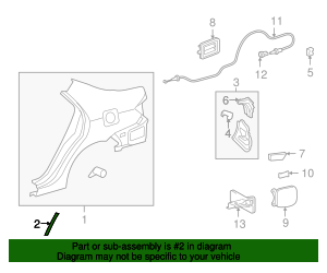58742-02130 - Stone Guard - 2009-2013 Toyota Corolla | OEM Genuine ...