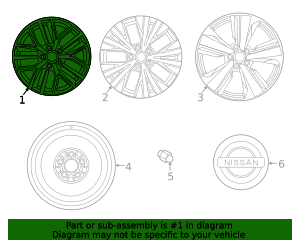 2021-2024 Nissan Rogue Wheel, Alloy 40300-6RR2A | Nissan Parts Store