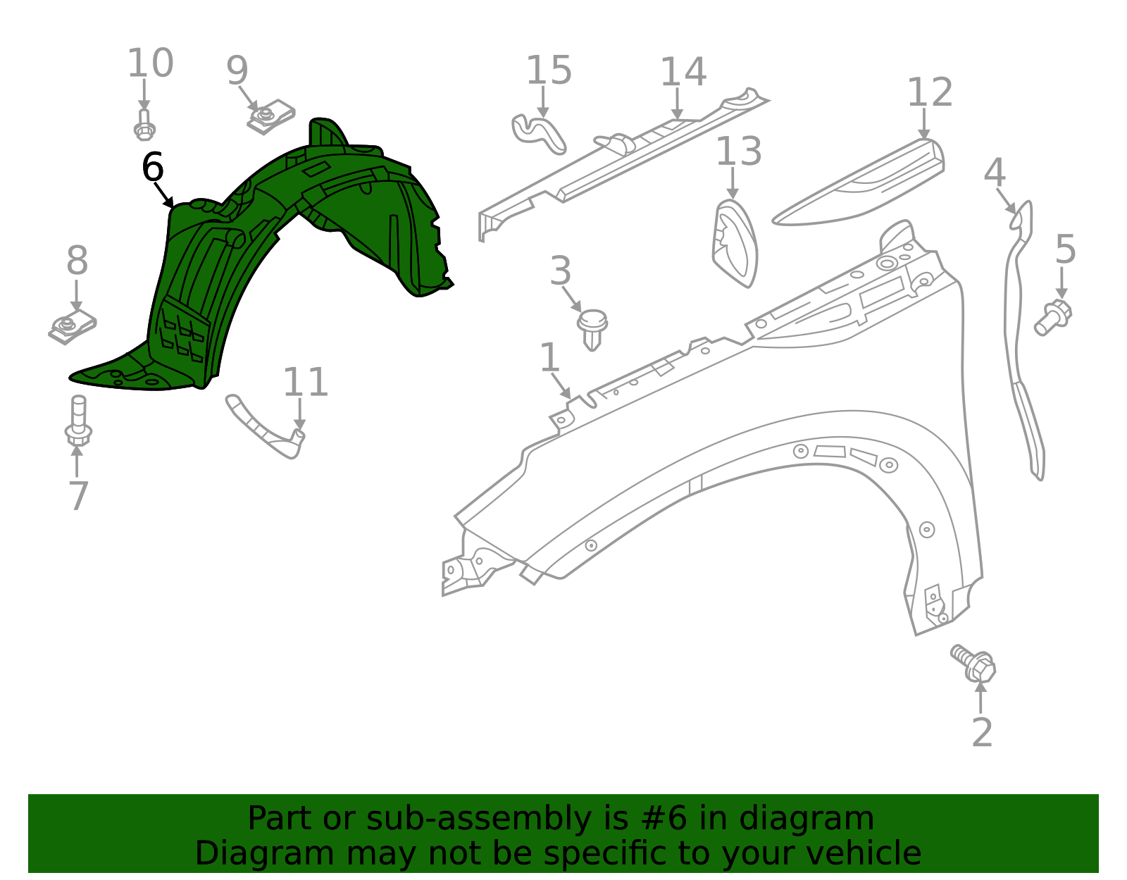 2019-2020 Infiniti QX50 Fender Liner 63842-5NA0A | OEM Parts Online