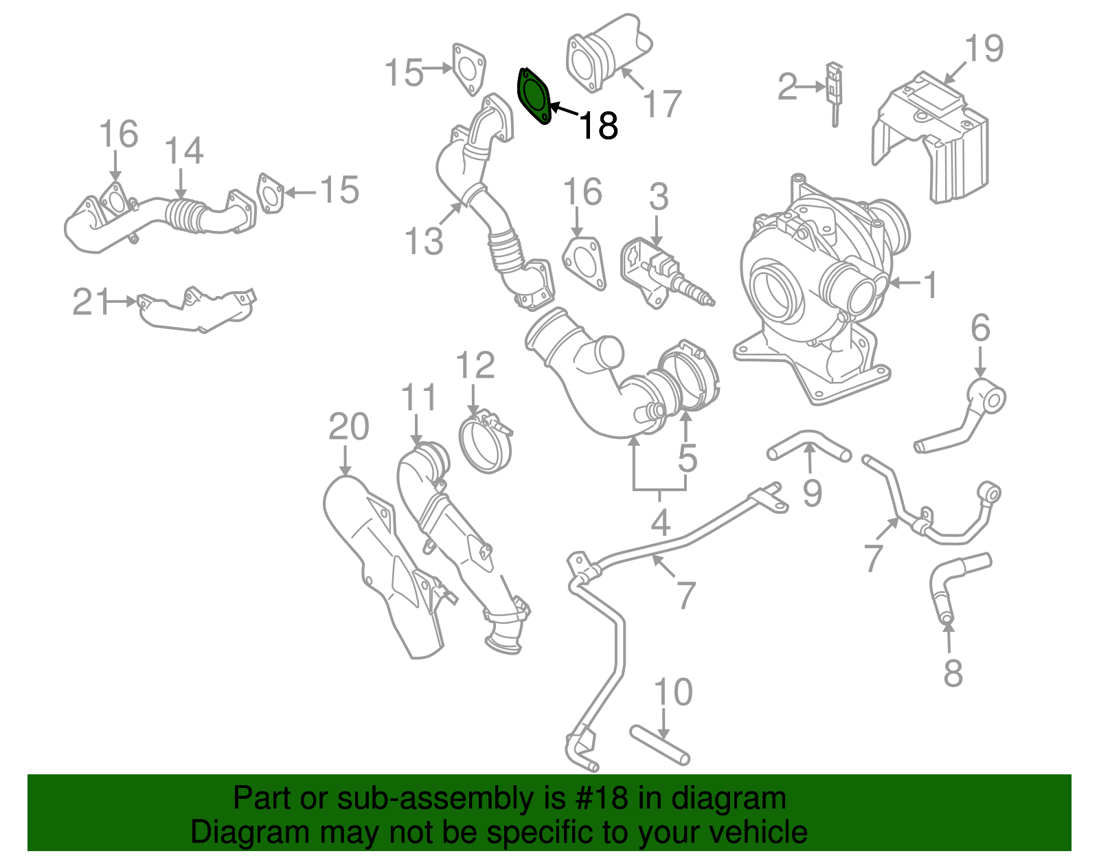 2007-2010 GM EGR Valve Cooler Gasket 98054444 GM | GMPartsDirect.com