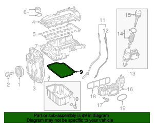 651-014-00-28-64 - Oil Pan Gasket 2014-2022 Mercedes-Benz | Mercedes ...