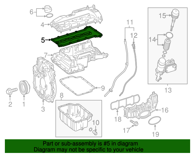 2013-2022 Mercedes-Benz Valve Cover Gasket 651-016-03-21-64 | MB Parts Center
