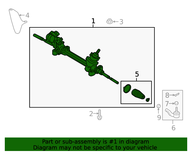 2022-2024 Lexus Rack and Pinion Assembly 44250-06441 | AutoNationParts.com
