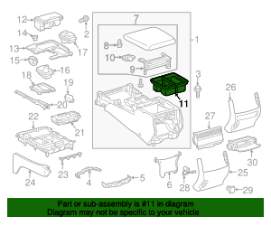58806-60080 - Console Tray 2008-2021 Lexus LX570 | AutoNation Parts
