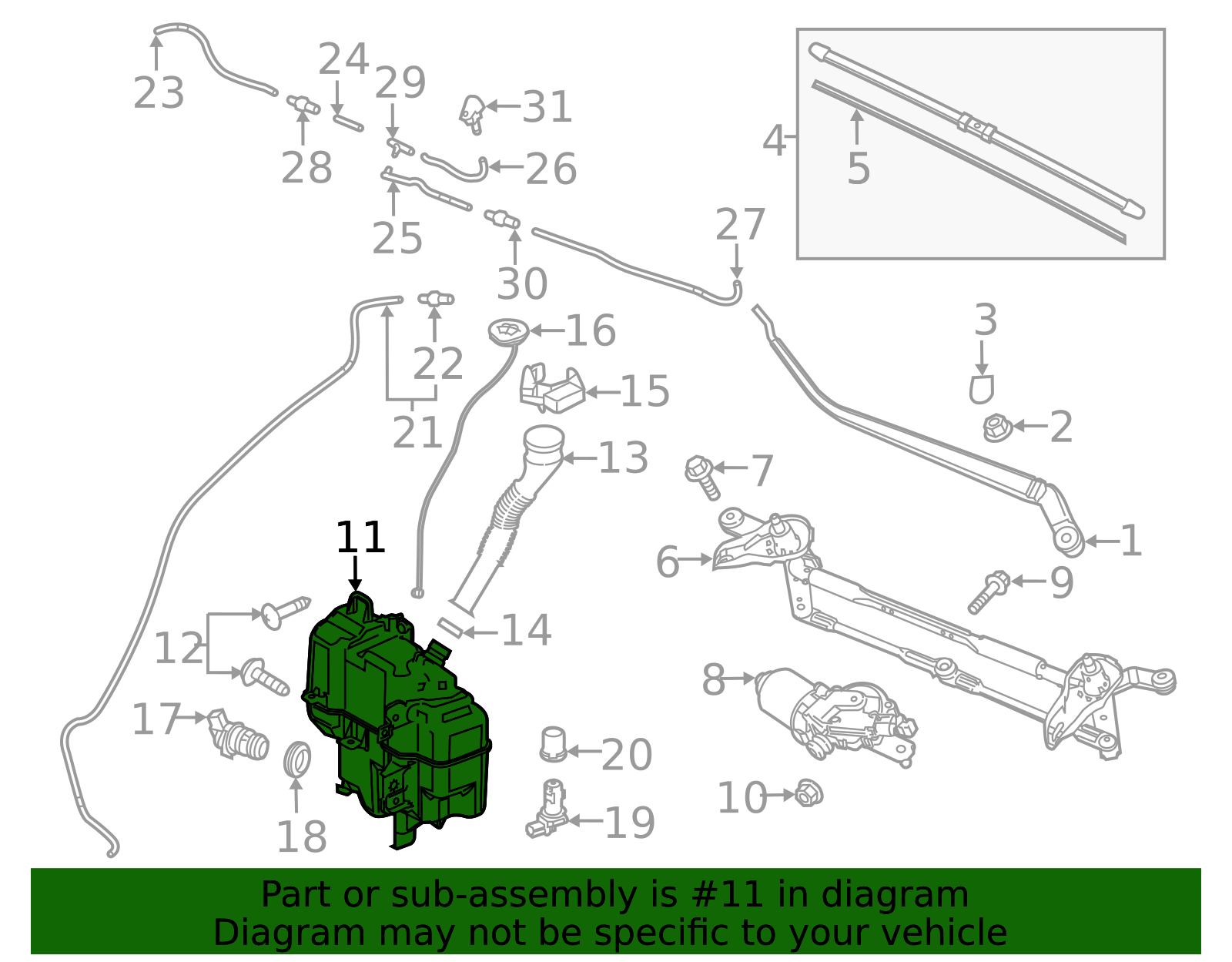 2014-2021 Mazda Washer Fluid Reservoir GHR1-67-481 | RealMazdaParts.com