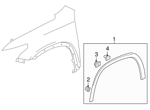 2018-2023 Chevrolet Traverse Wheel Opening Molding 84999338 | GM Parts ...