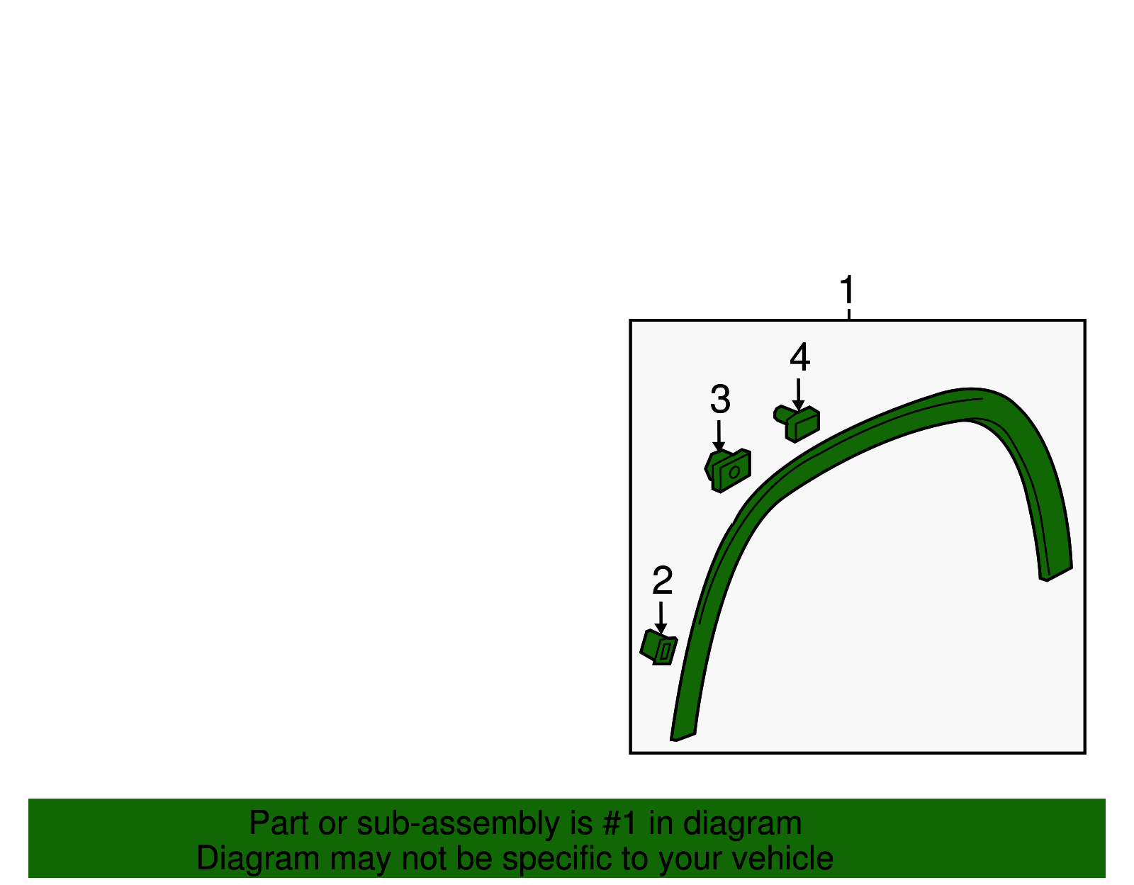 2018-2024 Chevrolet Molding (Replaces Part Number 84417153) 84999338 GM ...