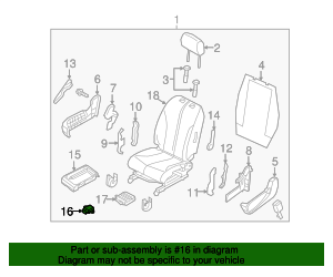 2015-2018 Chevrolet City Express Airbag Front Seat Position Sensor ...