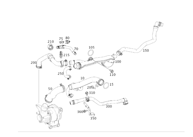 2015-2021 Mercedes-Benz Coolant Line 264-200-86-00 | Mercedes-Benz Parts