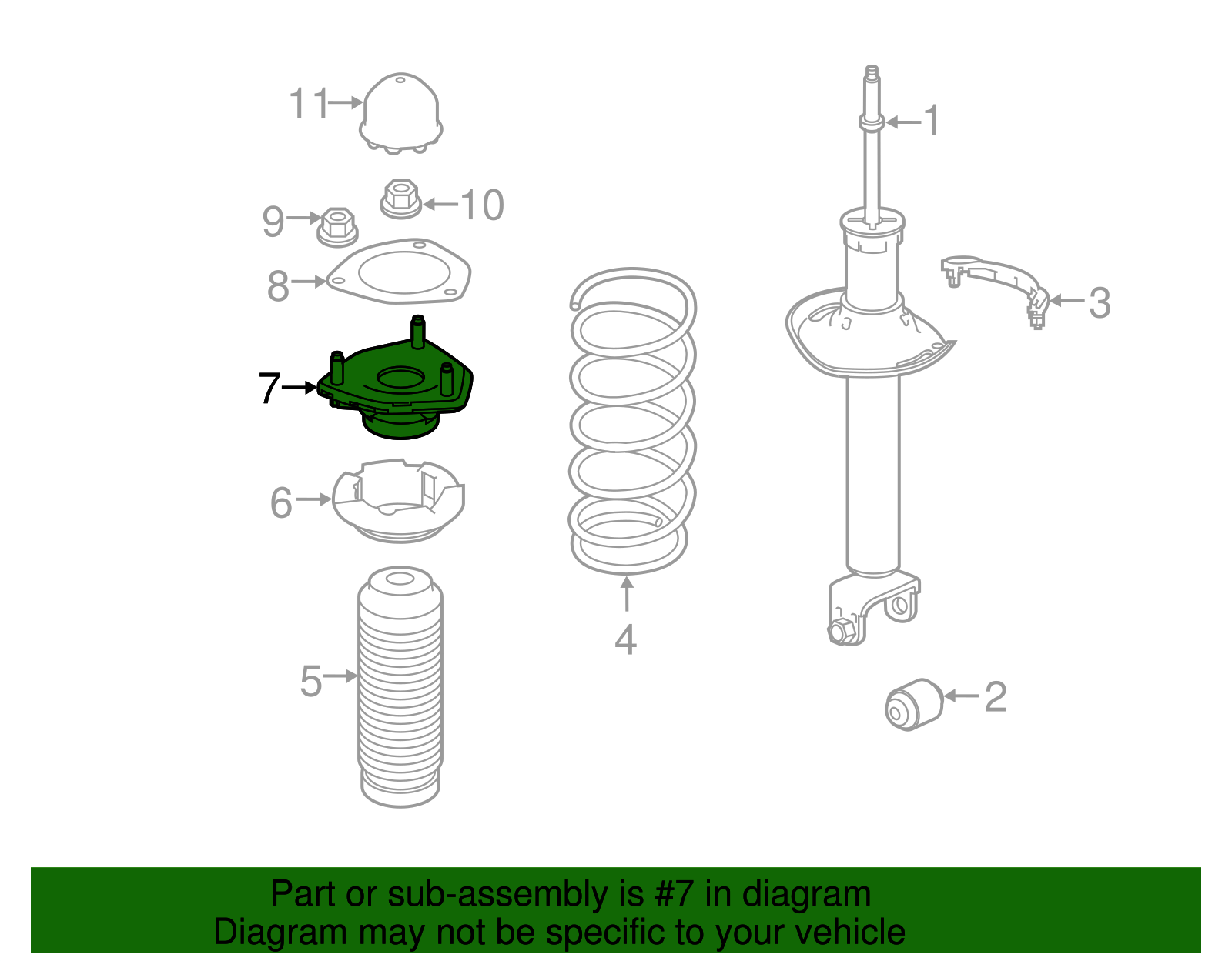 2016-2020 Infiniti Strut Mount 55320-5CF1A | OEM Parts Online