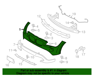 51-11-7-345-031 - Bumper Cover 2013-2015 BMW X1 | BMW Parts Warehouse