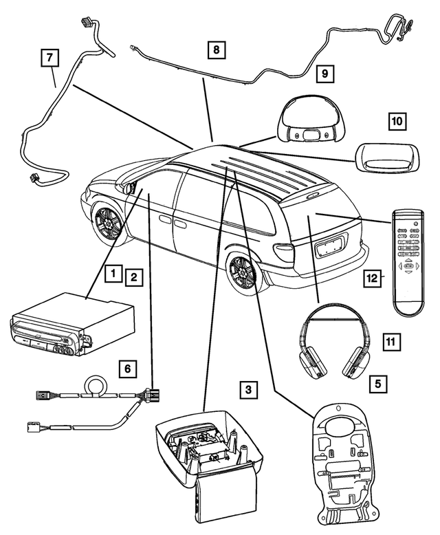 2003-2004 Mopar Monitor Housing 5093868AE | My Mopar Parts