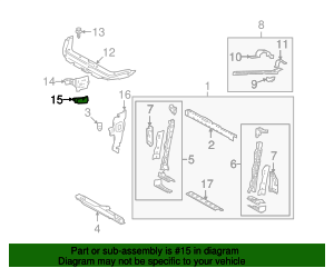 2006-2012 Toyota RAV4 Headlamp Bracket 53271-0R010 | Toyota Parts Center