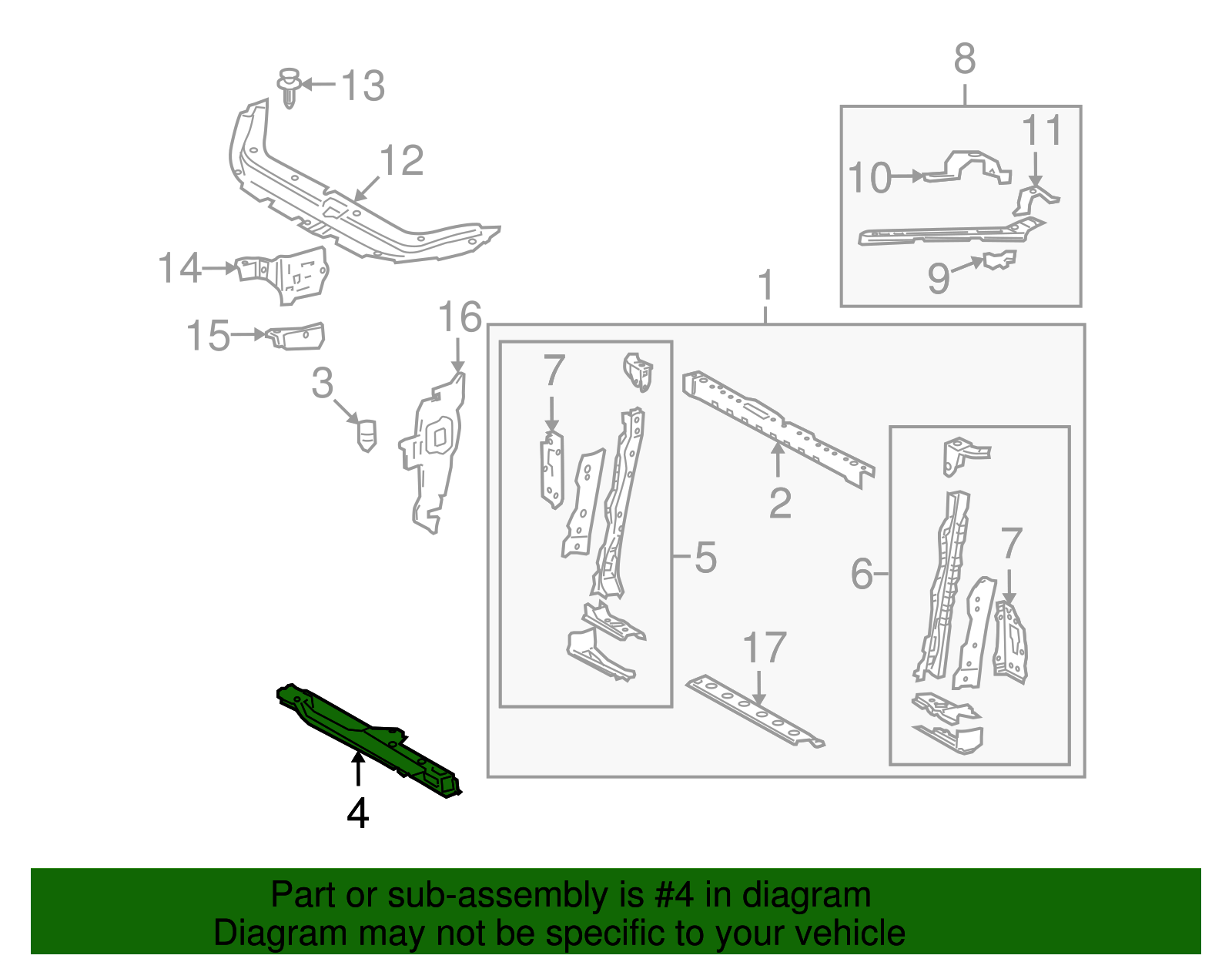 2006-2018 Toyota RAV4 Suspension Sub-Frame Cross-Member 57104-0R011 ...
