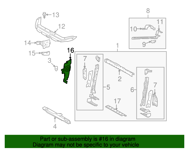2006-2012 Toyota RAV4 Radiator Support Baffle 53293-0R010 | Toyota ...