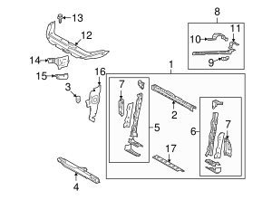 53202-0R010 - Radiator Support Bracket 2006-2012 Toyota RAV4 ...