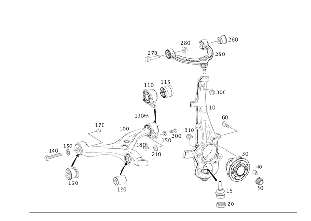 292-330-07-00 - Transverse Control Arm 2012-2019 Mercedes-Benz ...