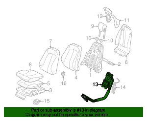 215-910-04-75 - Seat Lumbar Support Cushion 2000-2006 Mercedes-Benz ...