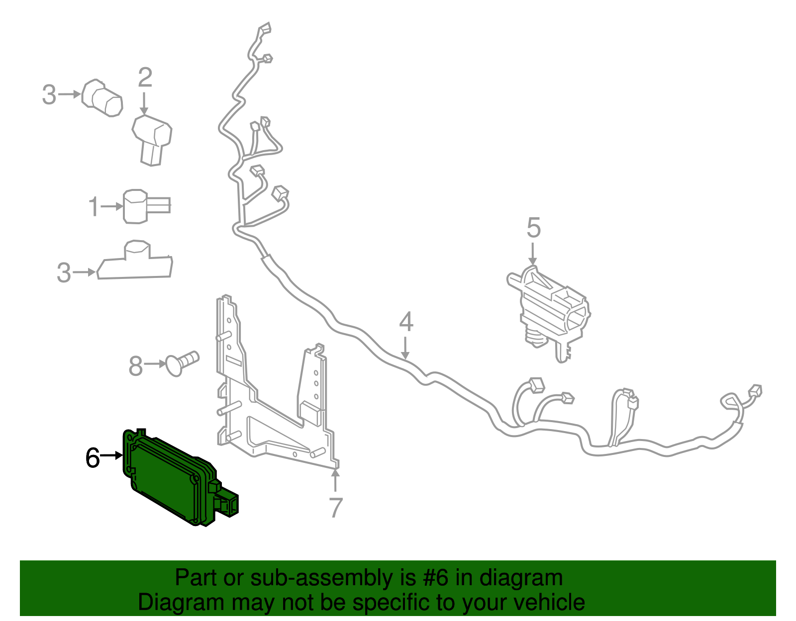 GV6Z-9E731-F - Distance Sensor 2017-2019 Ford Escape | Big 3 Auto Parts