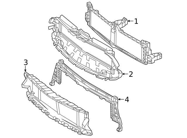 247-885-03-05 - Radiator Support Baffle 2021-2023 Mercedes-Benz GLA 45 ...