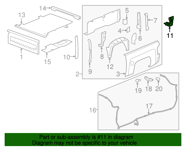 2011-2019 GM Extension 25832755 | Auto Parts Express