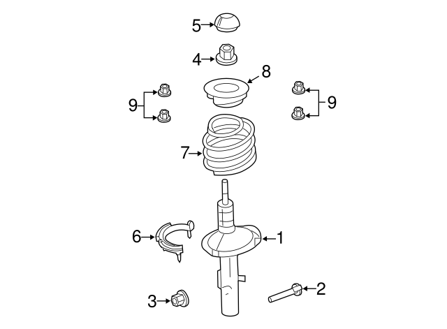 2013-2019 Ford Strut Mount FB5Z-18183-A | TascaParts.com