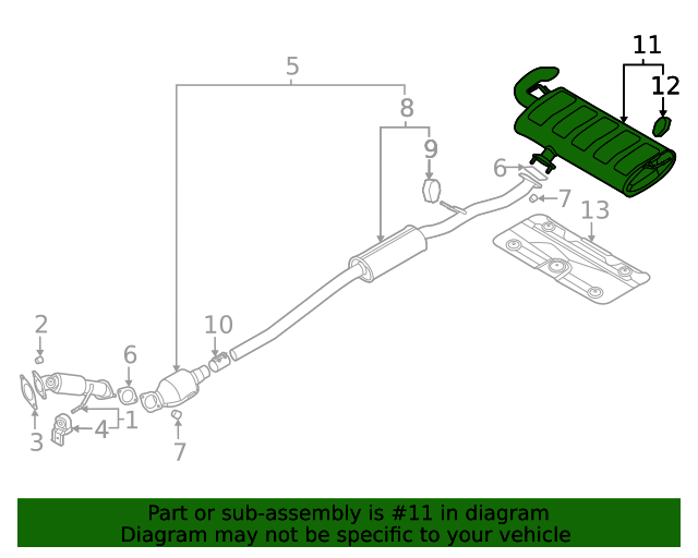 28710-CW540 - Exhaust Muffler 2022-2024 Hyundai Tucson | AutoNation Parts