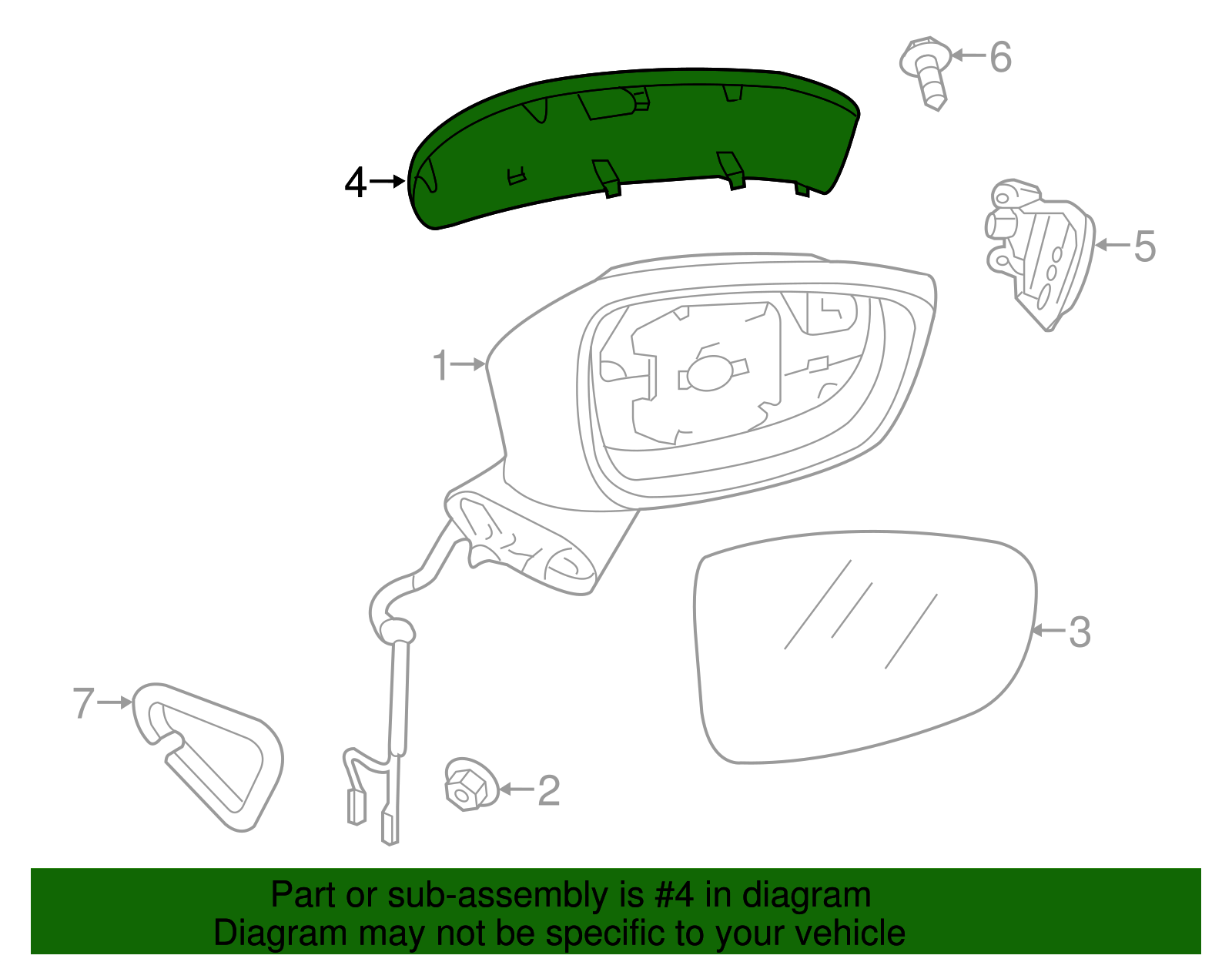 GHP9-69-1N7A-33 - Mirror Cover 2014-2016 Mazda 6 | Florida Mazda Parts
