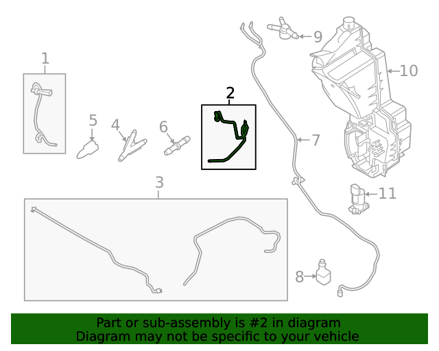 2019-2021 Volvo Headlamp Washer - Driver's Side (LH) 30747603 ...