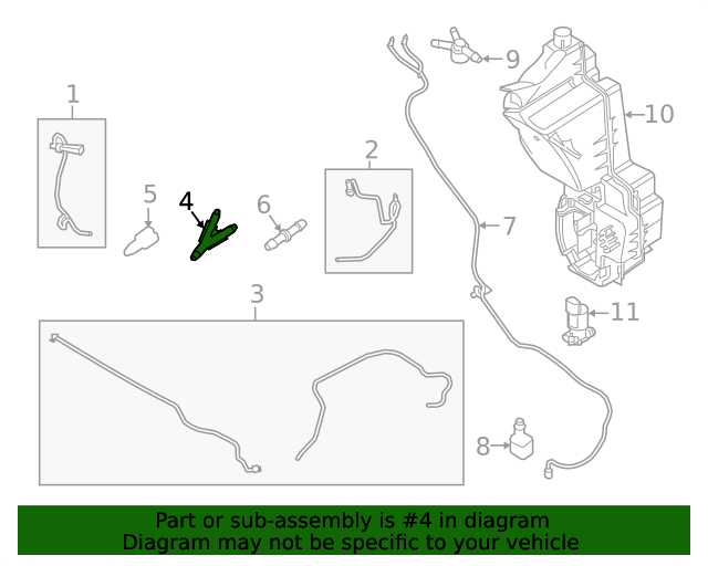2021-2023 Volvo S60 Washer Hose Y-Connector 32328272 | Genuine Volvo ...