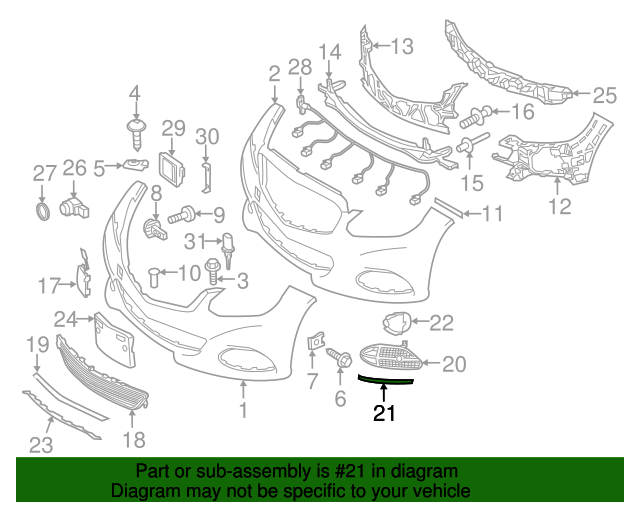 212-885-30-21 - Trim Molding 2014-2016 Mercedes-Benz | Mercedes-Benz ...