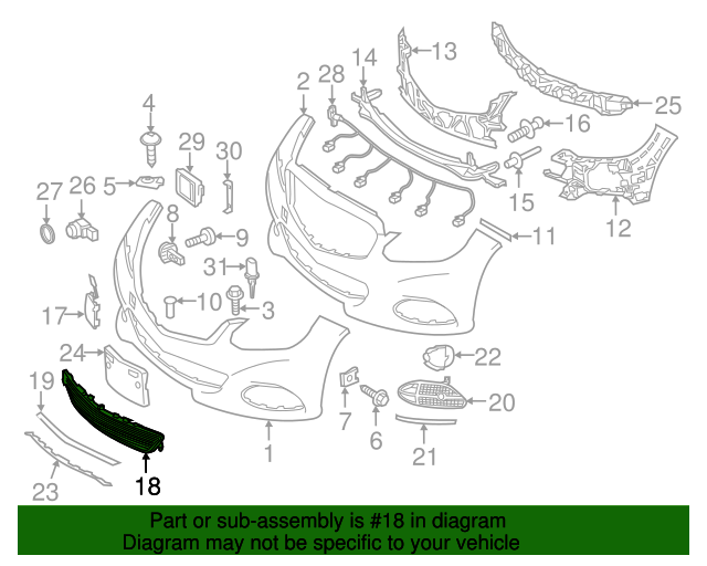 212-885-07-22 - Grille 2014-2016 Mercedes-Benz | AutoNationParts.com