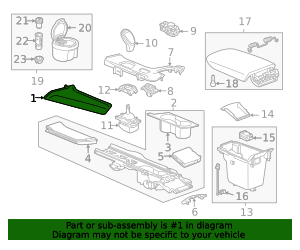 2020-2021 Cadillac Console Trim Panel 84621200 | GMPartsDirect.com