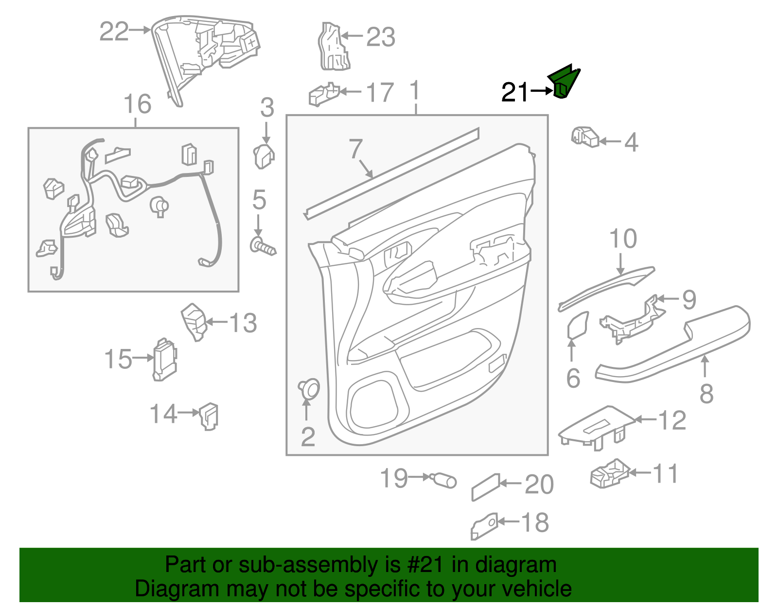 72496-TG7-A01 - 2016-2025 Honda - Garnish L Front Center Corner ...