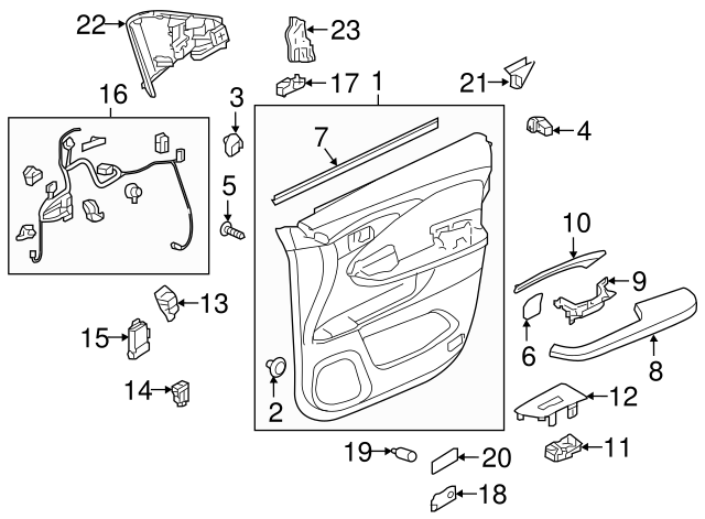 2016-2023 Honda Corner Molding 72496-TG7-A01 | hondapartswd
