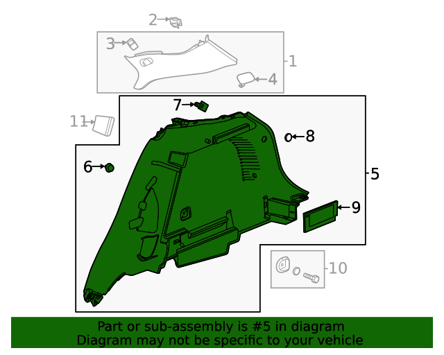 Lower Quarter Trim 42776876 | GMPartsDirect.com
