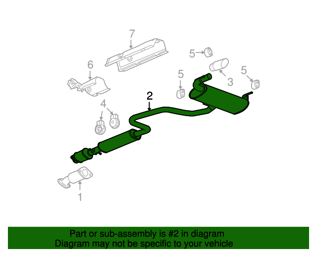 2008-2010 Chevrolet Malibu Exhaust Muffler Assembly with 3-Way ...