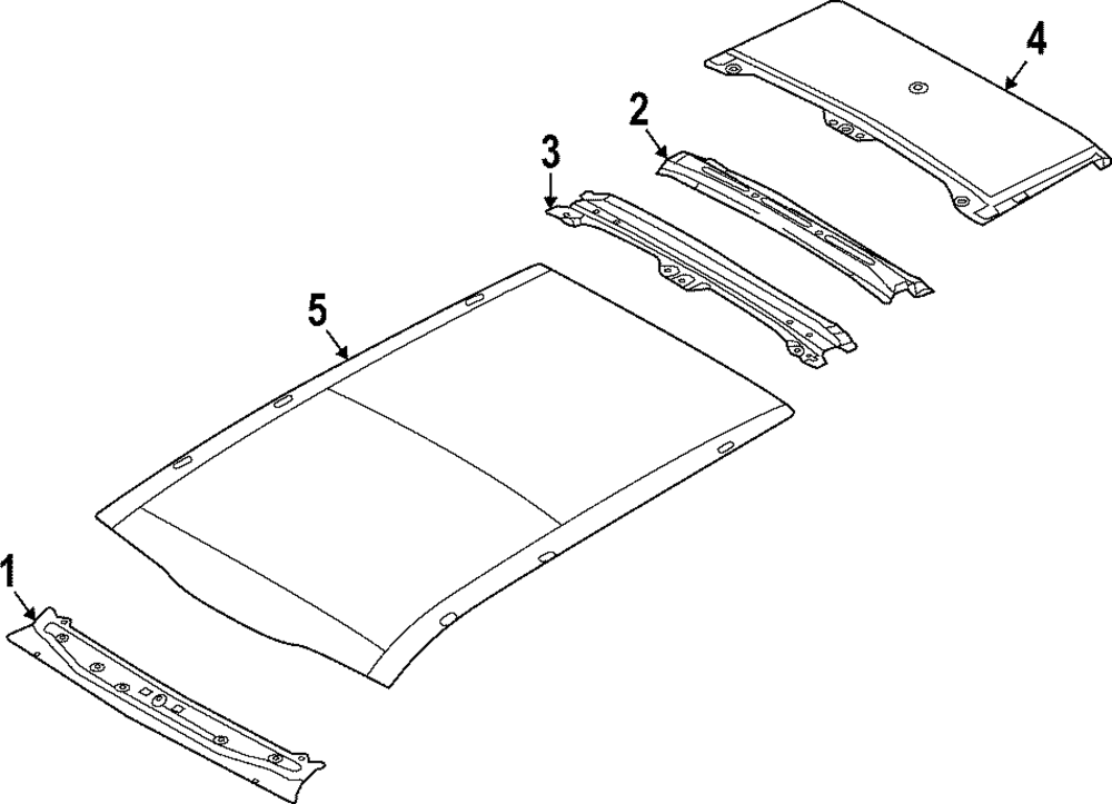 67154-P1060 - Rear Roof Panel 2023-2025 Kia Sportage | Kia.Parts Store