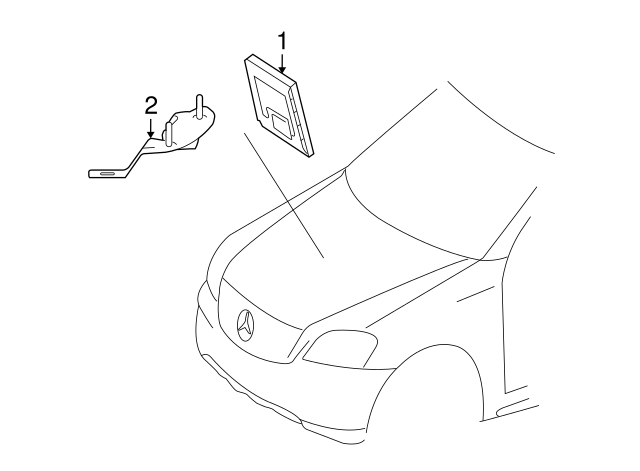 164-540-13-73 - Control Module Bracket 2007-2012 Mercedes-Benz ...