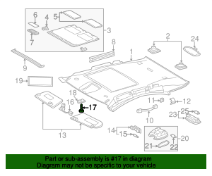 000000-000457 - Sun Visor Support Screw 2000-2023 Mercedes-Benz ...