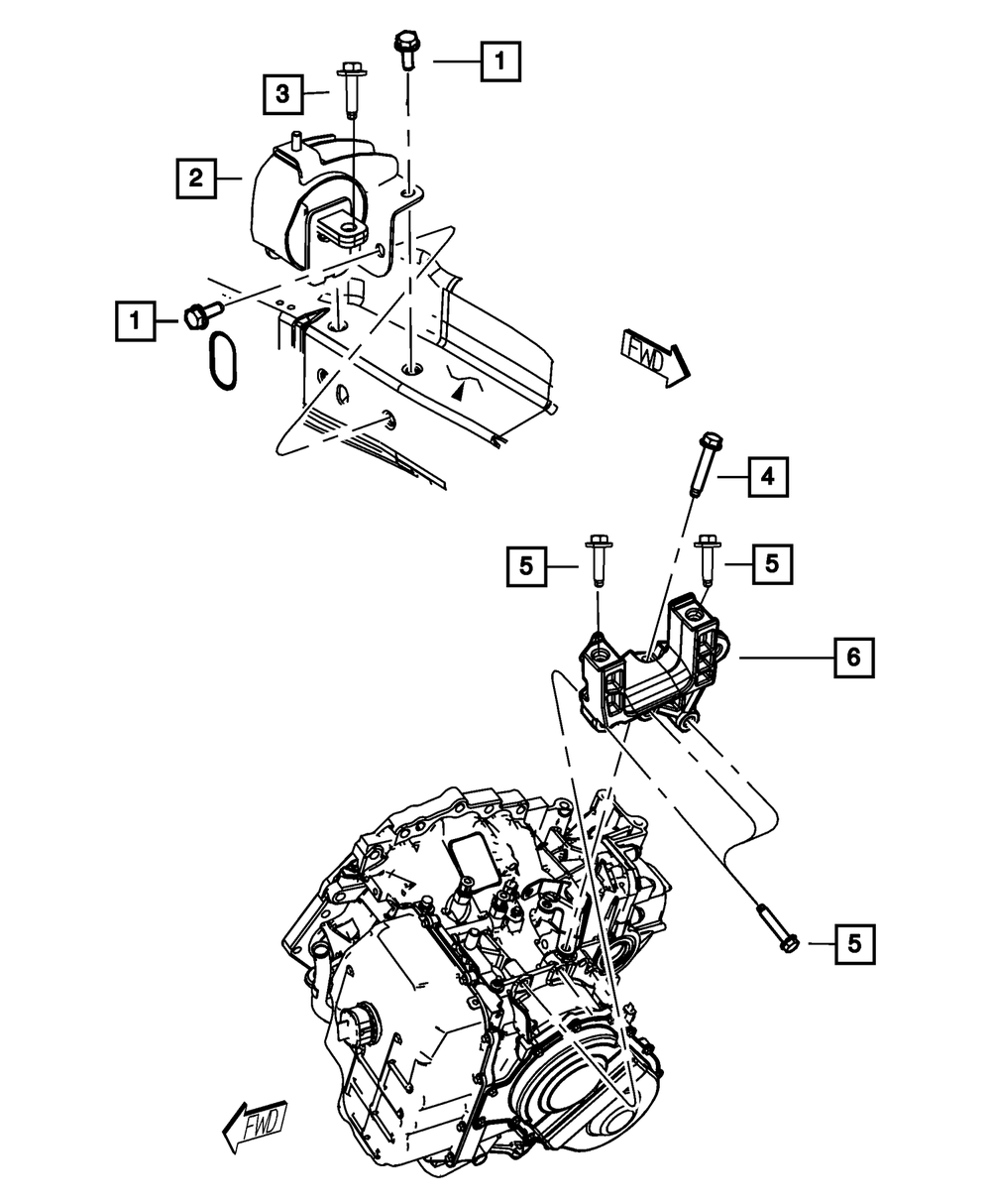 5273996AE - Transmission Mount Support, Left Side 2011-2020 Mopar ...