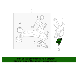 Genuine Ball Joint for 2005-2009 Hyundai Tucson | Part# 51760-2E000 ...