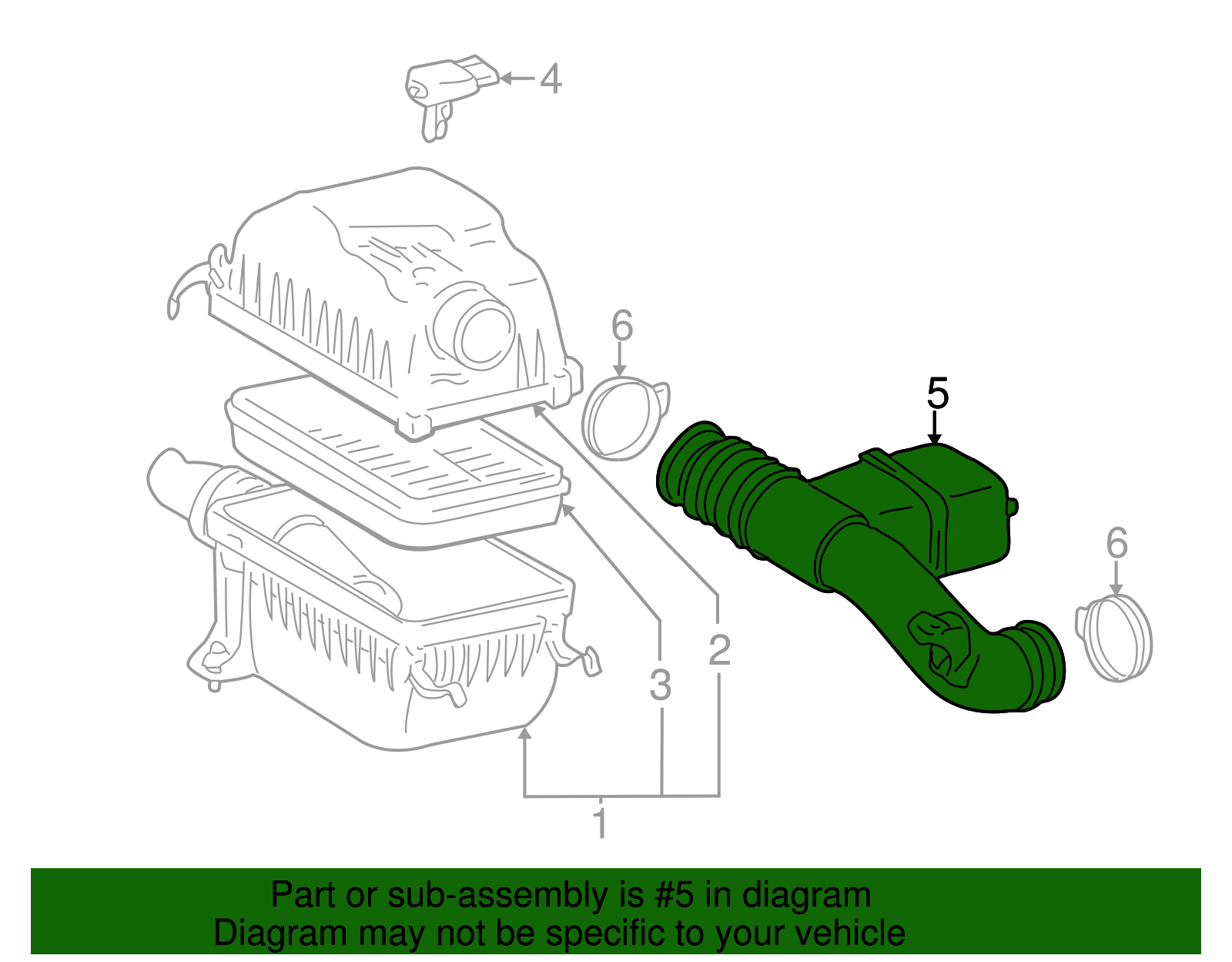 2001-2004 Toyota Air Hose 17880-0F010 | Retail Performance Auto Parts