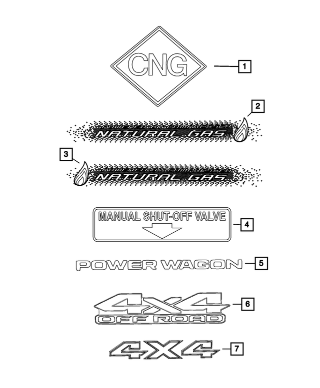 2017-2018 Ram 2500 Tailgate Decal 6GA56AXRAA | Mopar eStore