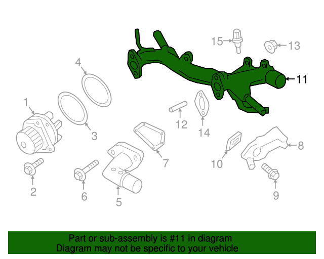 2013-2021 Nissan Water Outlet 11060-3NT0A | Nissan Parts Store