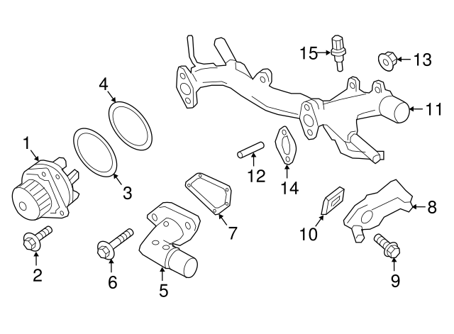 2007-2022 Nissan Water Pump 21010-JA11A | TascaParts.com