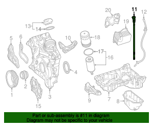 276-010-10-09 - Engine Oil Dipstick 2015-2020 Mercedes-Benz ...