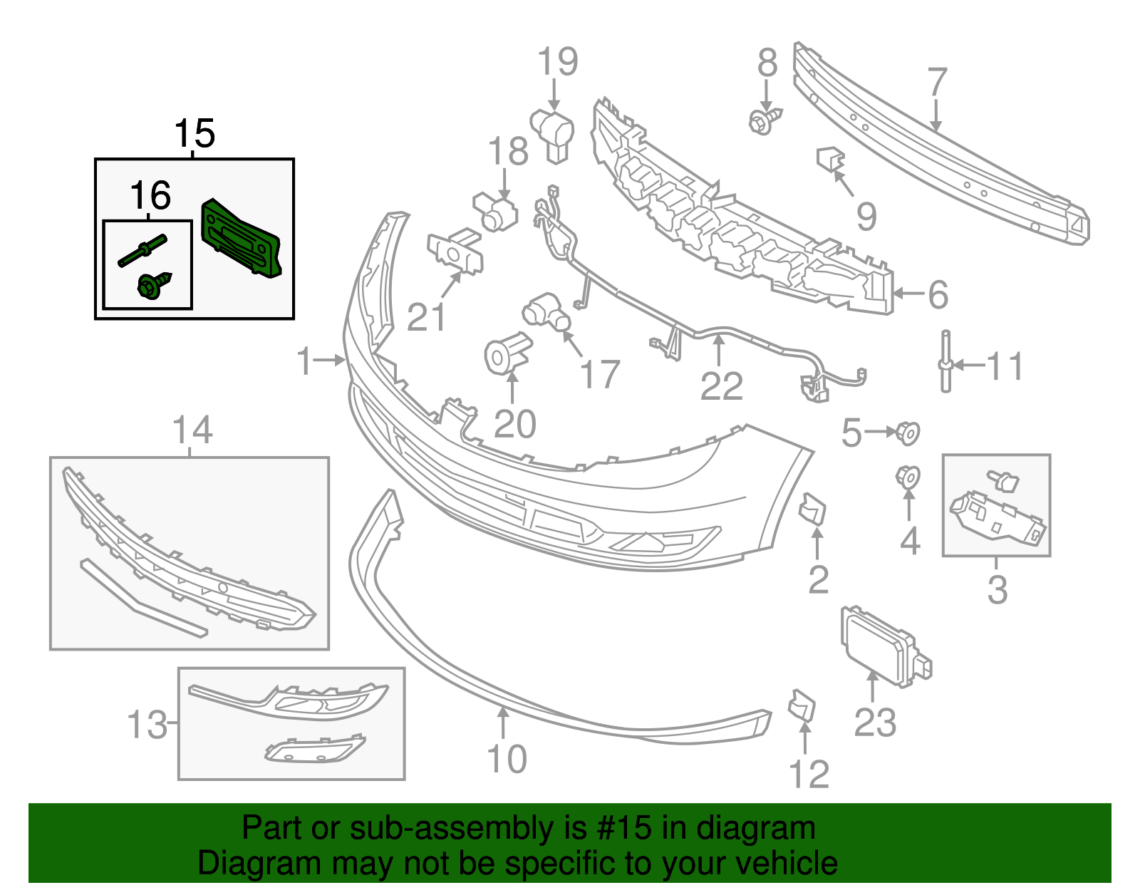 DA5Z-17A385-AA - Bracket License Plate 2013-2016 Lincoln MKS | Big 3 ...
