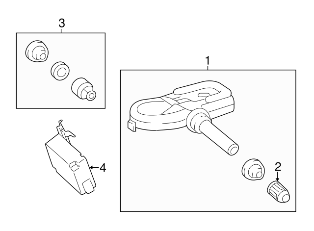 Toyota Tire Pressure Monitoring System Sensor Part# 4260752020 | Toyota ...