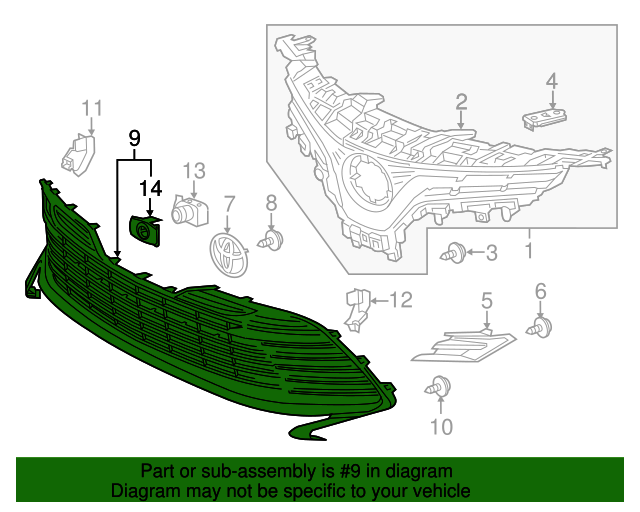 53102-06580 - Lower Grille - 2018-2020 Toyota Camry | OEM Genuine ...